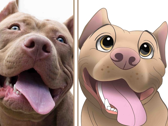 Pet Disney Cartoon Pet Portrait Pet Cartoon From Photo Dog - Etsy