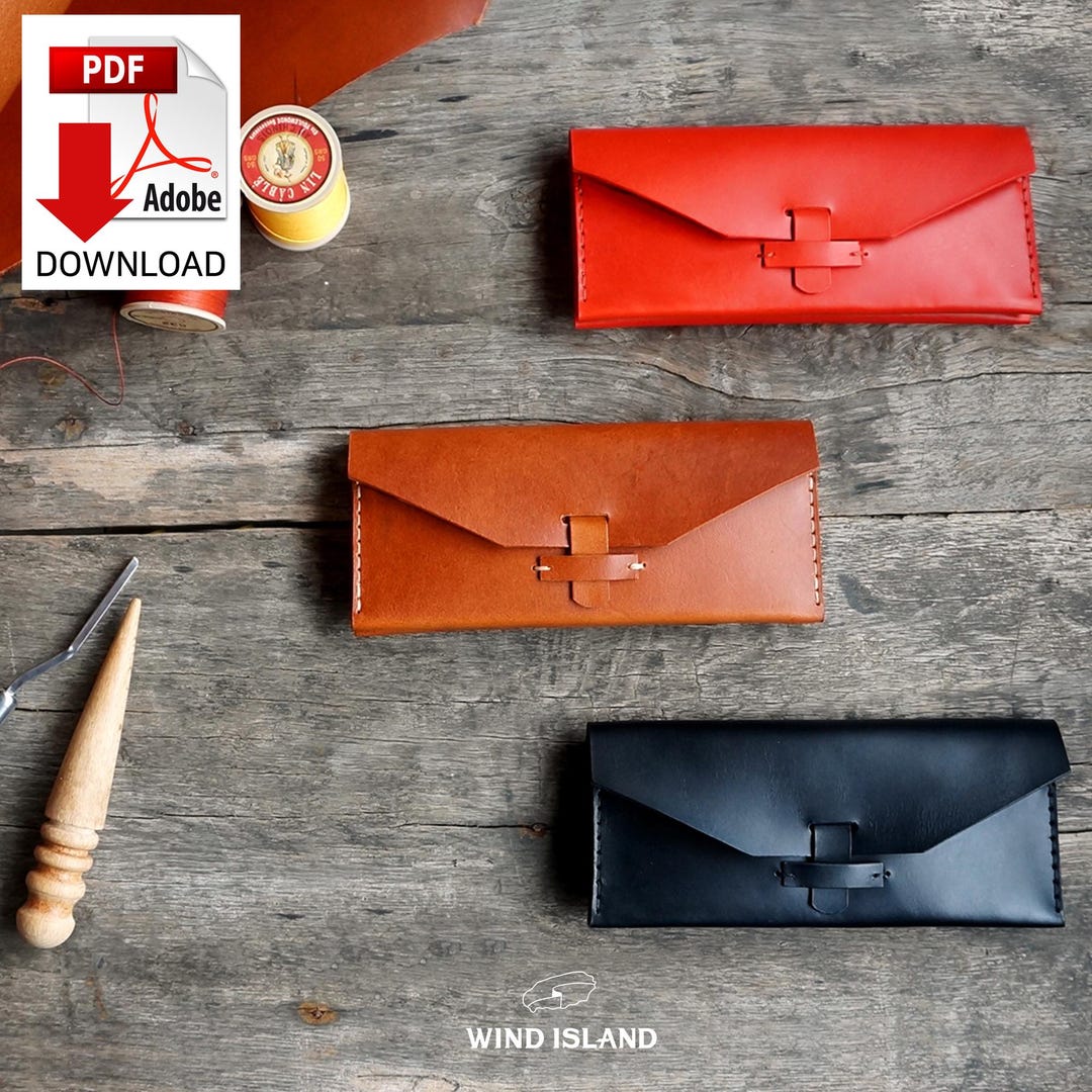 Handmade Leather Long Wallet Pattern Phone Holder Design, Easy to Craft ...