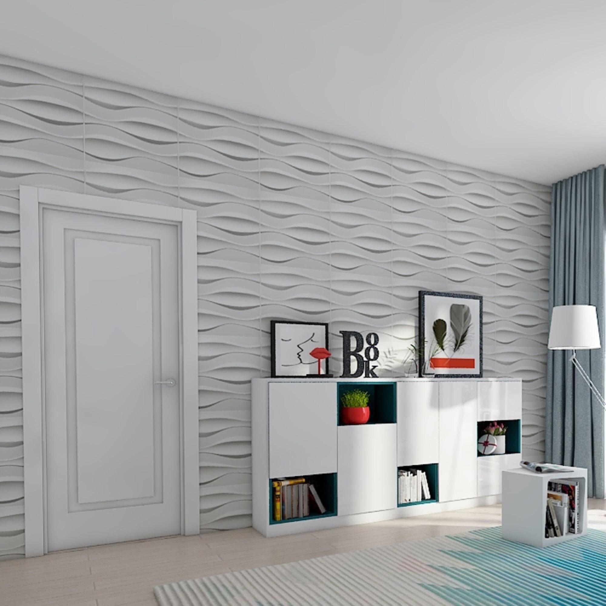 Art3d Textures PVC Wall Panels Big Wave 3D Panelling - Etsy UK