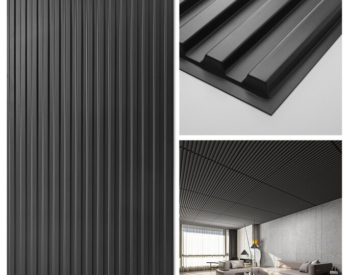 PL10 Faux Finishes Old Gray 3D Embossed Ceiling Tiles Interior Wall ...