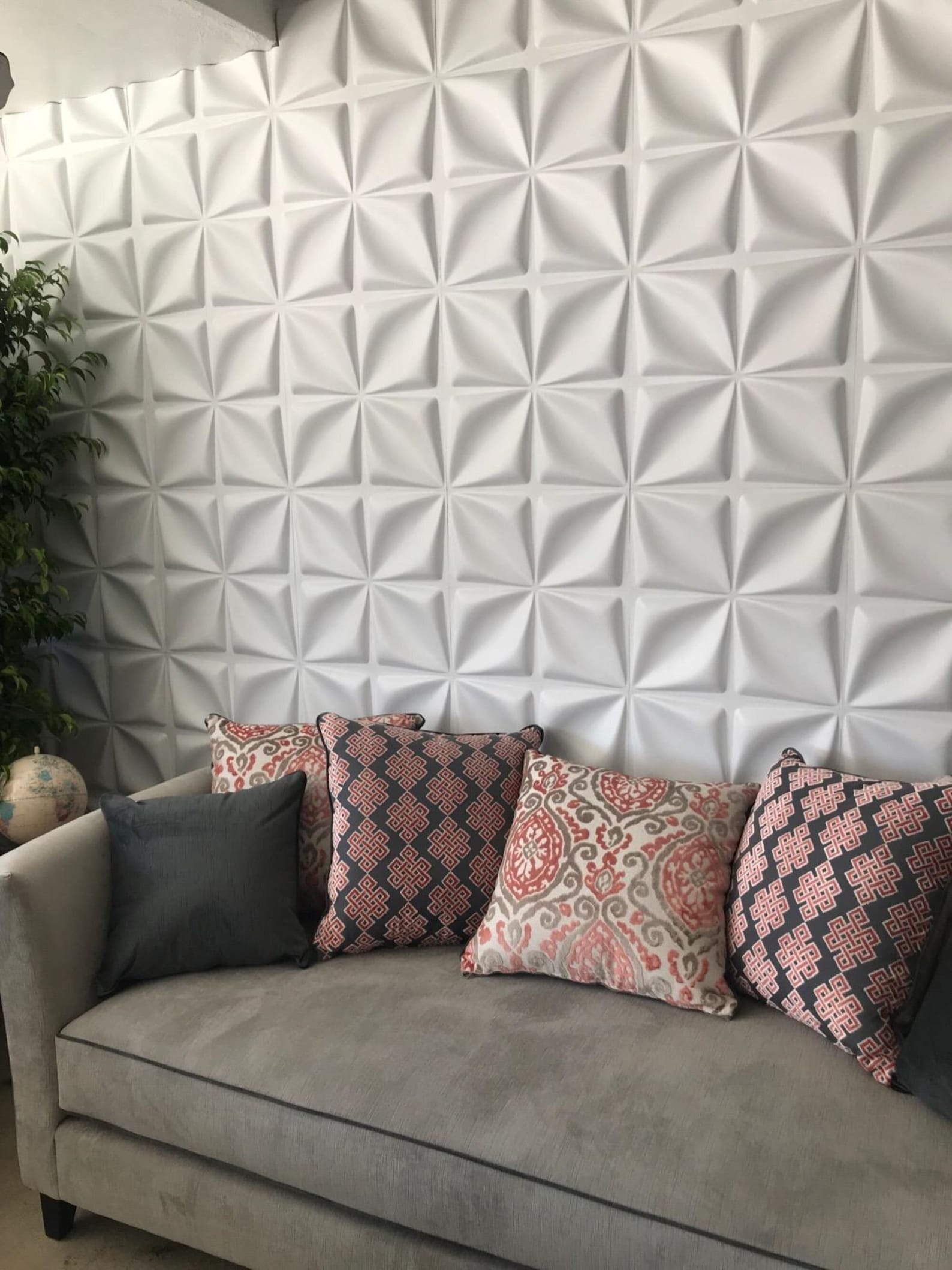 Decorative 3D Wall Panels Textured 3D Wall Covering White 12 - Etsy