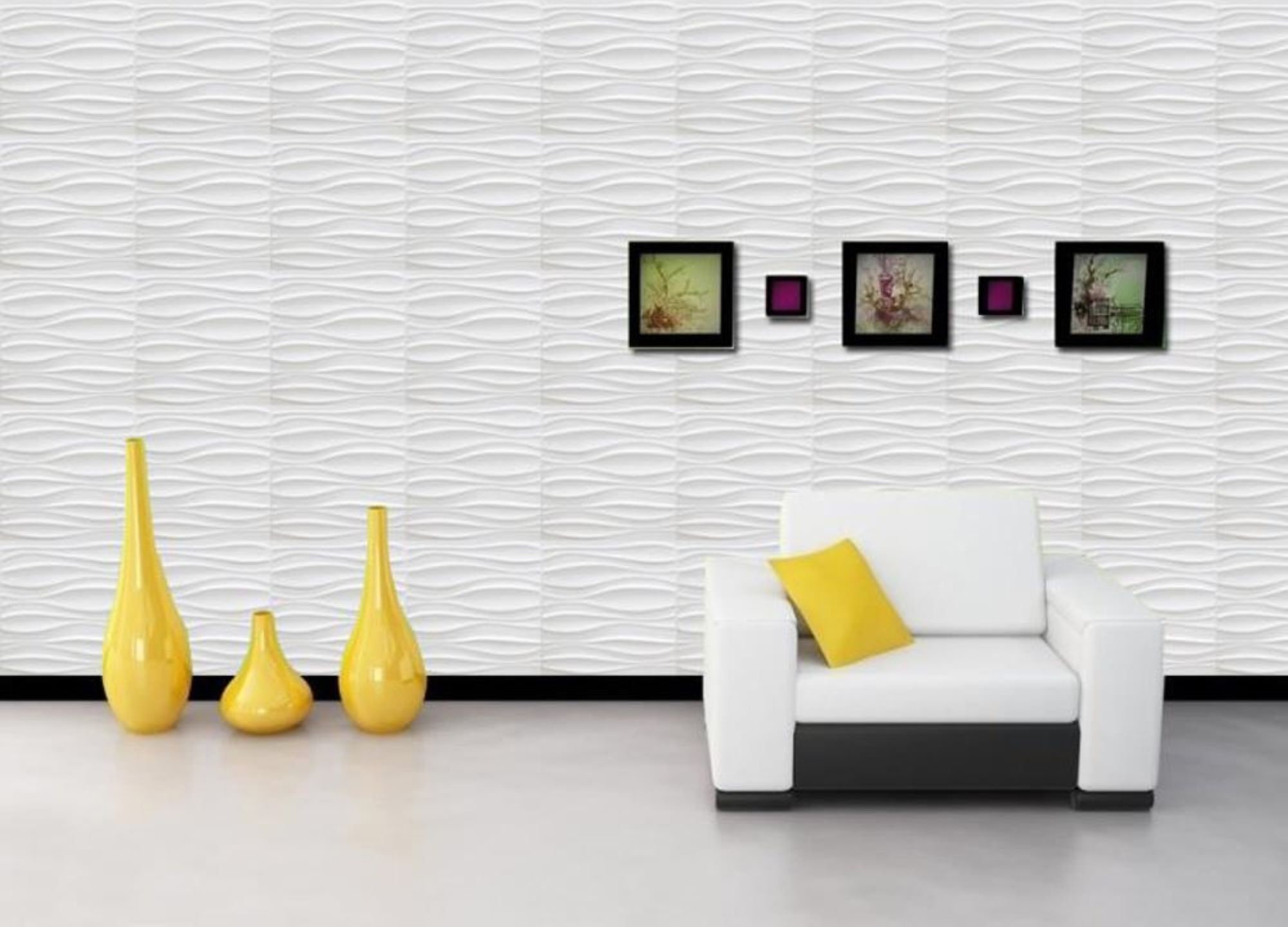 Art3d Textures PVC Wall Panels Big Wave 3D Panelling | Etsy