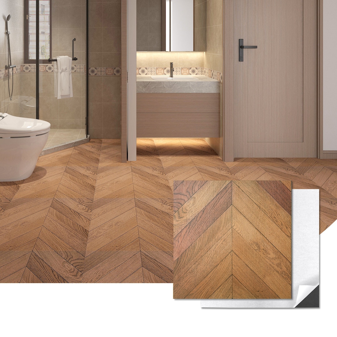 Art3d 30-pack Herringbone Peel and Stick Vinyl Floor Tiles, 12 X 12 ...