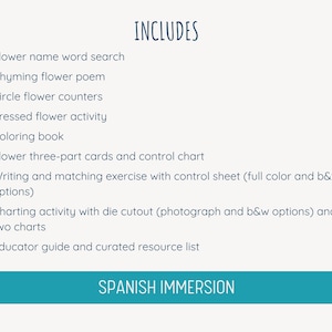 Flower Teaching Pack in Spanish: Emergent Reader Activities (digital ...
