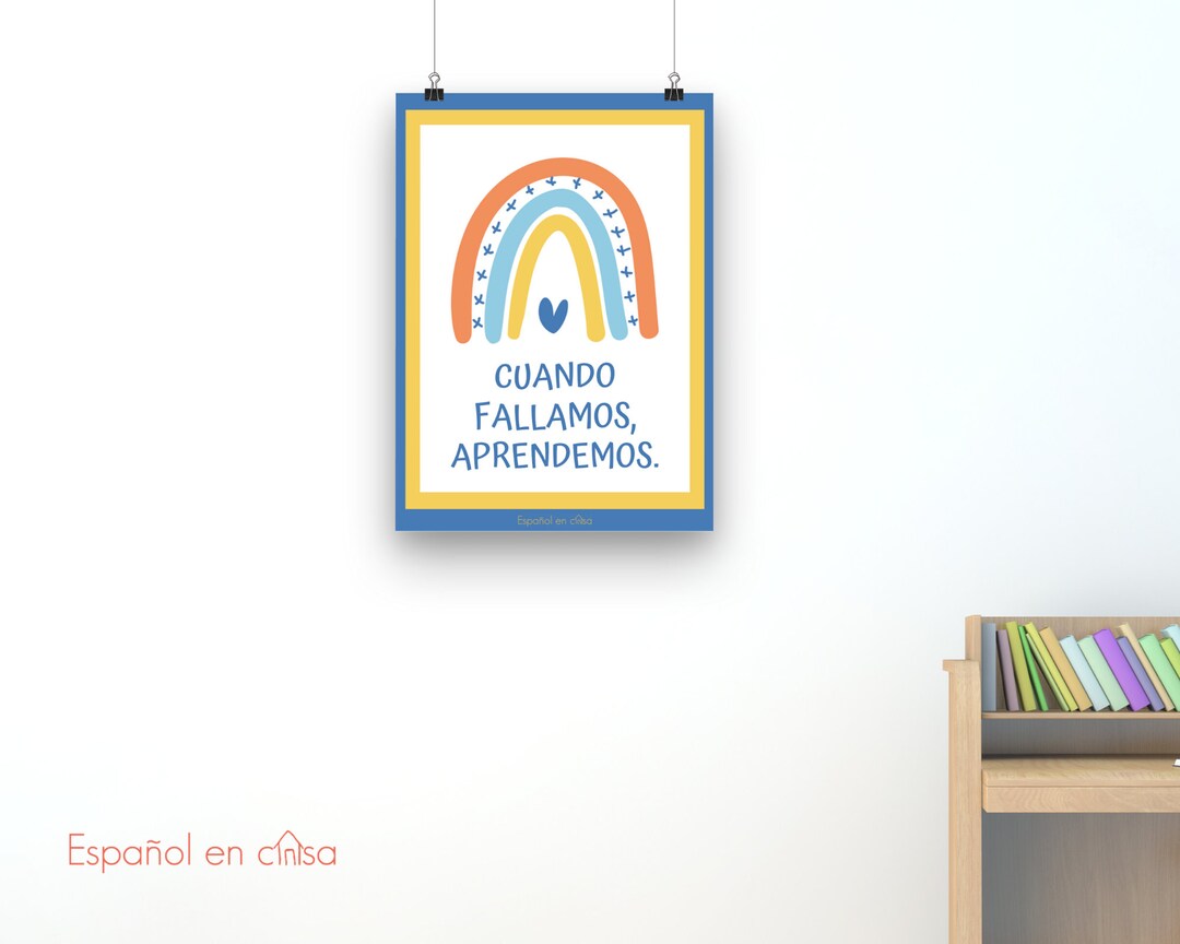 Spanish Growth Mindset Poster: Classroom Homeschool Decor (digital ...