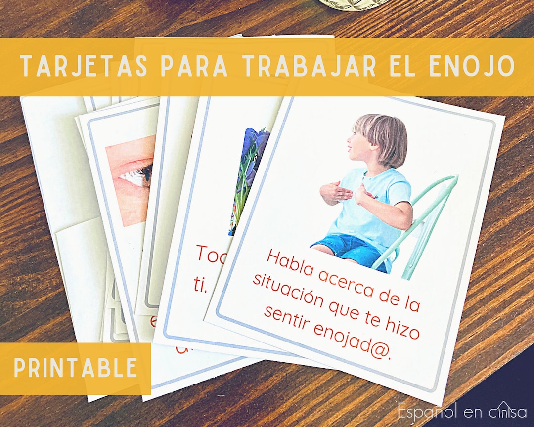 Tarjetas Para Trabajar El Enojo | Anger Management Cards in Spanish for ...