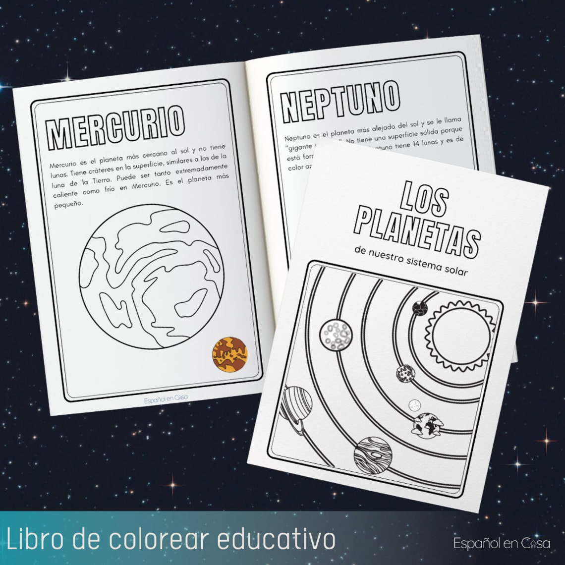 Los Planetas: Coloring and Visual Notes - Spanish Immersion Unit Study ...