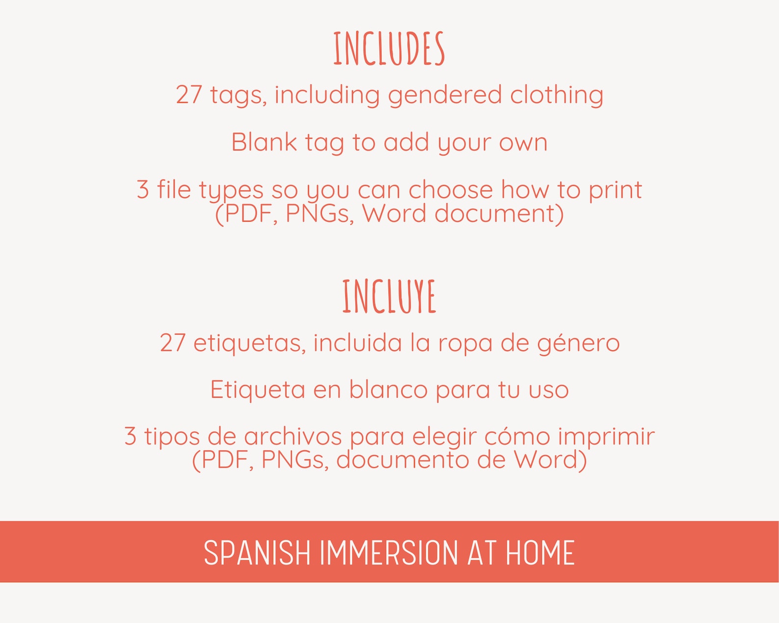 Etiquetas Para El Armario - Spanish Wardrobe Tags for Kids - Clothes ...