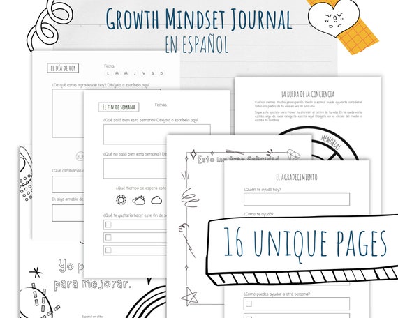 Mi Diario Spanish Journal for Kids Growth Mindset | Etsy
