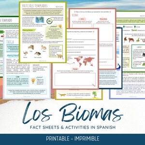 Los Biomas - Datos Y Actividades - Spanish Biomes Fact Sheets and ...