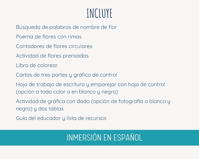 Flower Teaching Pack in Spanish: Emergent Reader Activities (digital ...