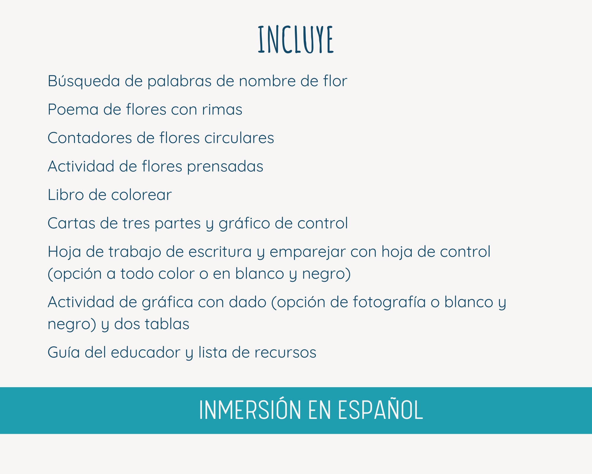 Flower Teaching Pack in Spanish: Emergent Reader Activities (digital ...
