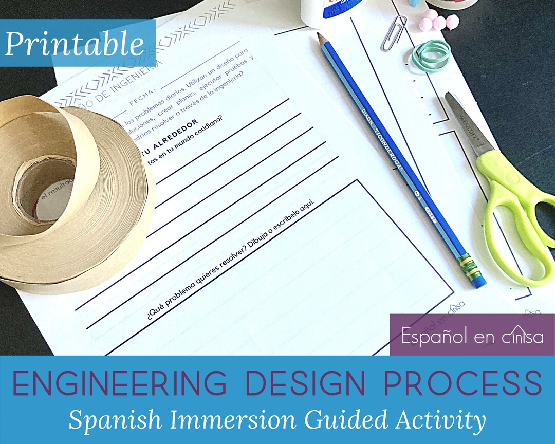 Spanish STEAM Engineering Design Plan: Grades 2-5 (printable) - Etsy