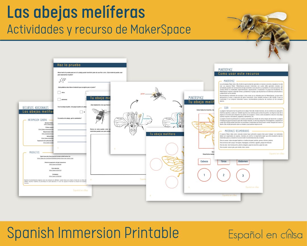 Makerspace Guided Activity in Spanish - Honeybees - Las Abejas ...
