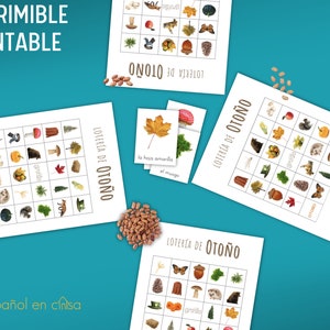 Lotería De Otoño - Spanish Bingo - Autumn Theme - Fall Photos ...