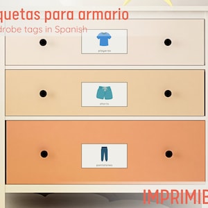 Etiquetas Para El Armario - Spanish Wardrobe Tags for Kids - Clothes ...
