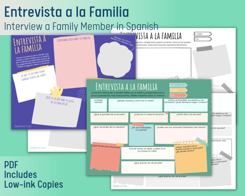 Entrevista a Un Familiar - Spanish Family Interview - Family Member ...