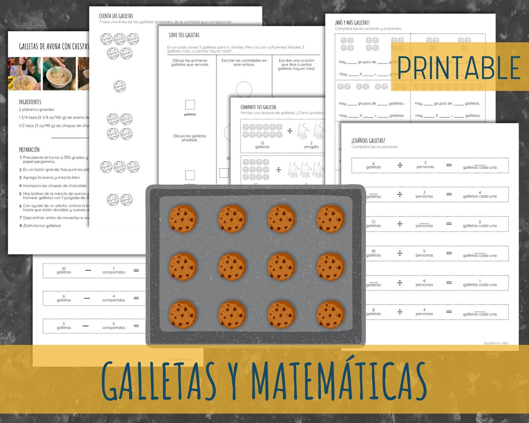 Spanish Immersion Cooking and Math Multi-age Printable | Las ...