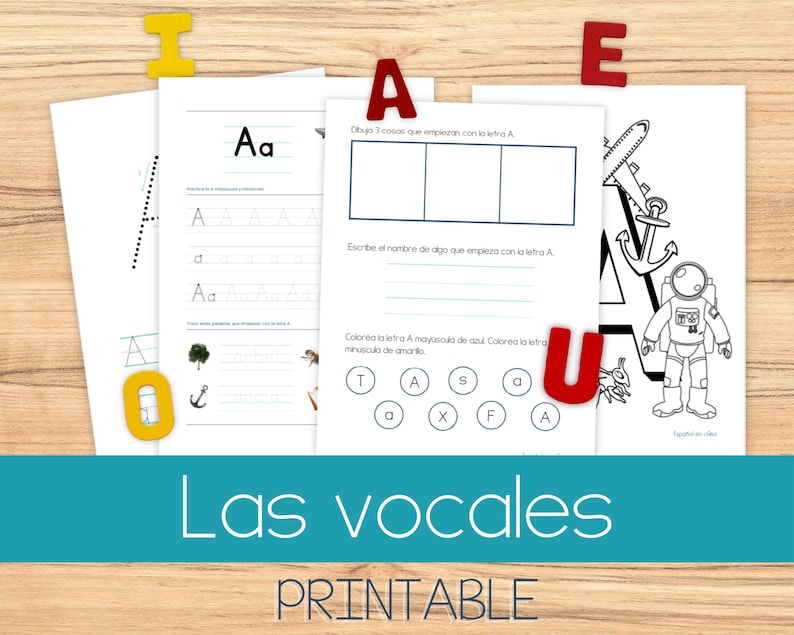 Las Vocales - Vowel and Handwriting Practice - Preschool Spanish ...
