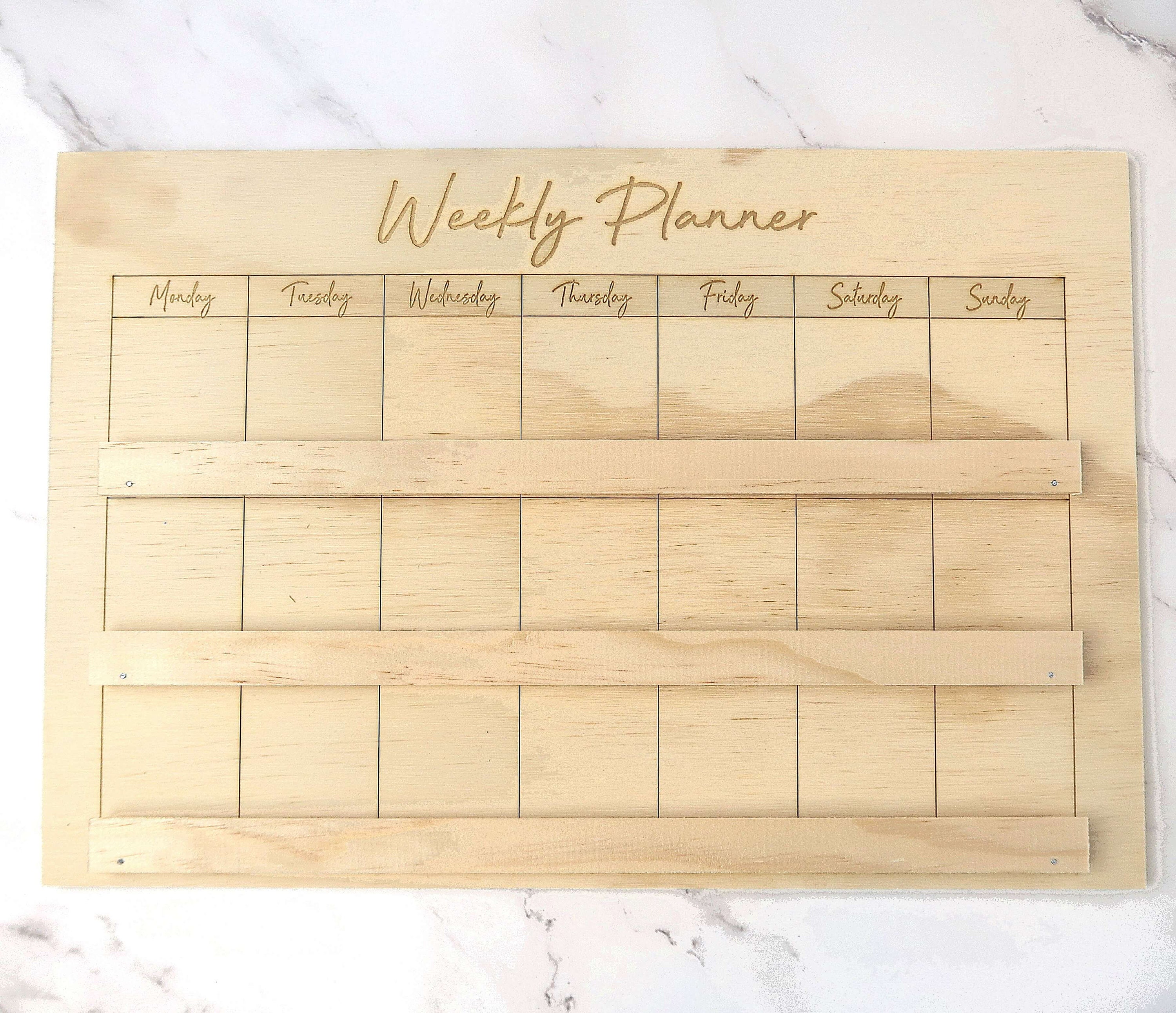 Weekly Planner Chart for Kids Made From Timber Comes With 25 - Etsy UK