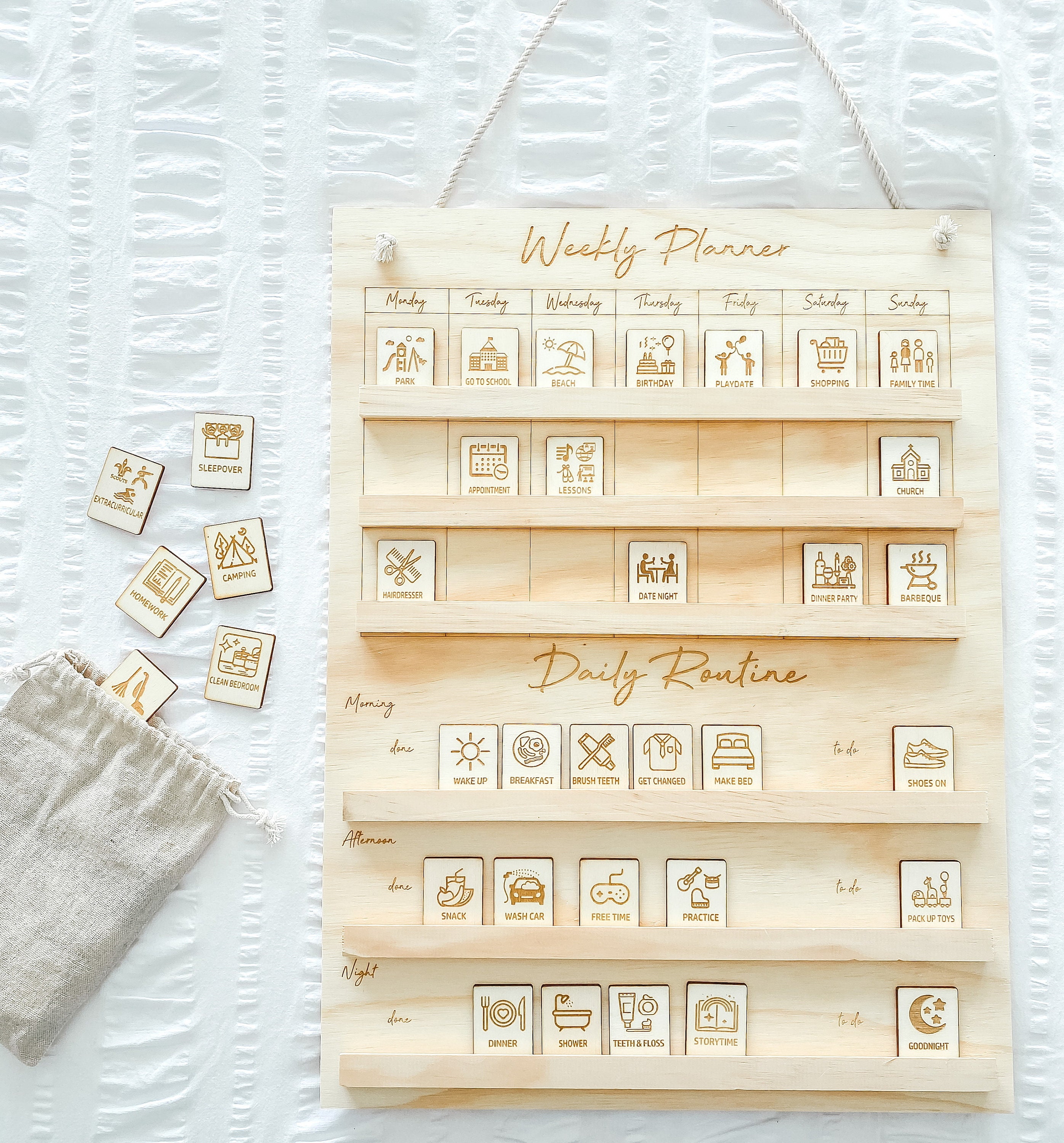 Paper Paper & Party Supplies Weekly Planner Timber Eco Friendly Daily ...