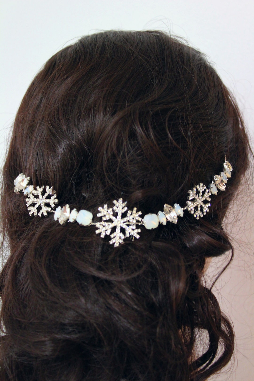 Silver Snowflake Hair Vine Bridal Hair Vine Winter Hair Piece - Etsy