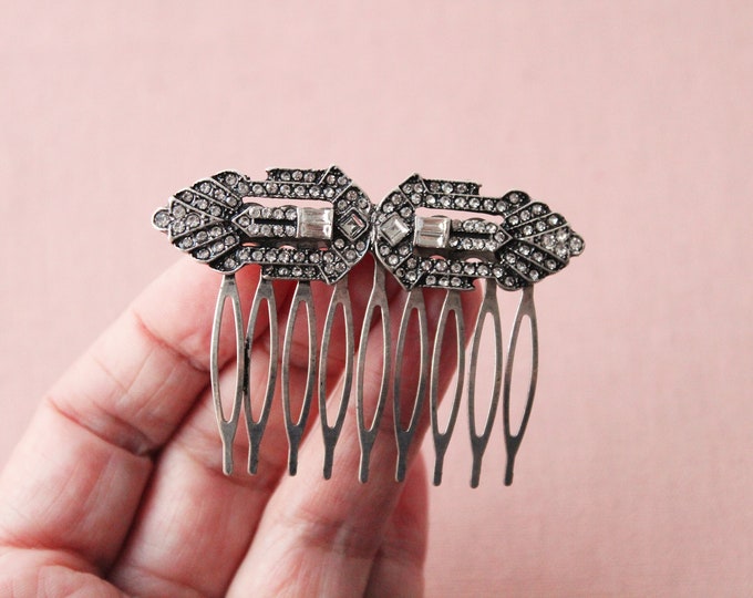 Large Art Deco Figural Parrots Hair Comb, Mother of Pearl Celluloid ...