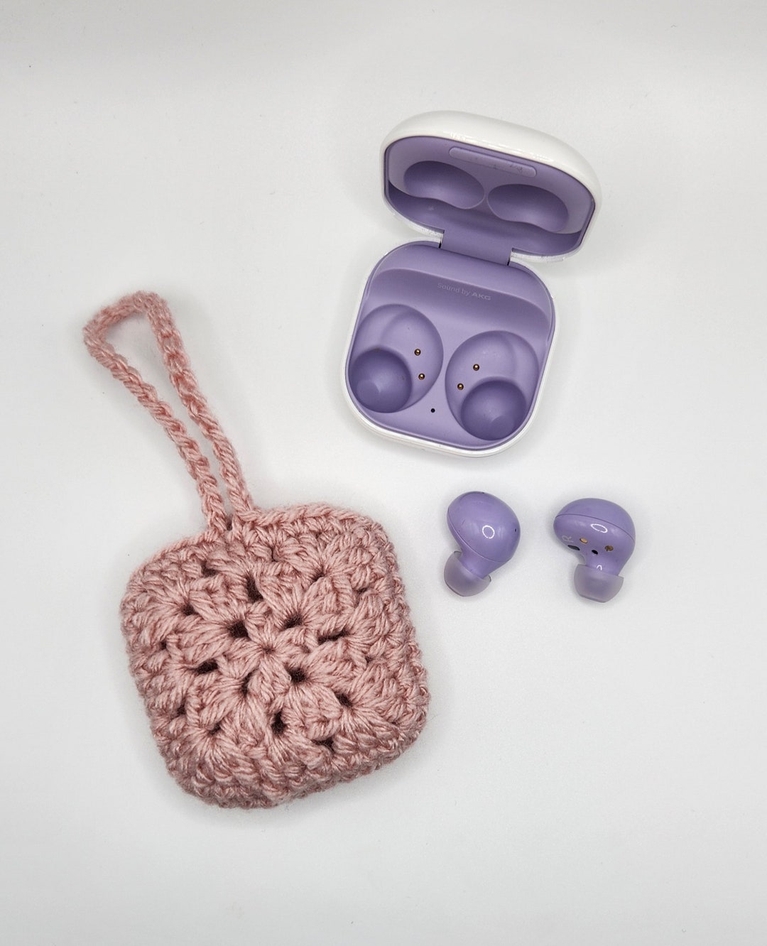 Handmade Crochet Earbud/ear Phones Holder- (2" 3/4 X 2" 3/4) Bag ...