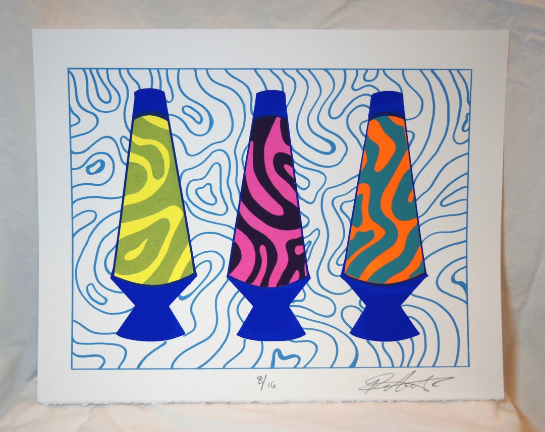 Lava Lamp Screen Print - Etsy