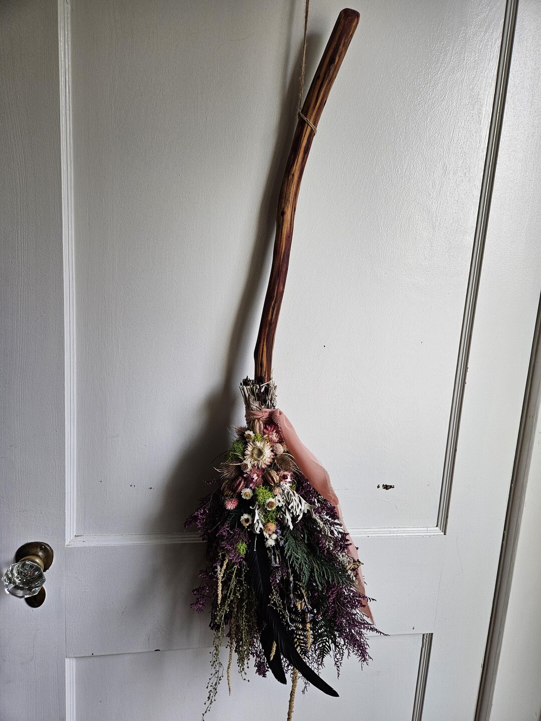ORACLE Autumn Dried Flower Witch Broom Floral Decorative Besom - Etsy