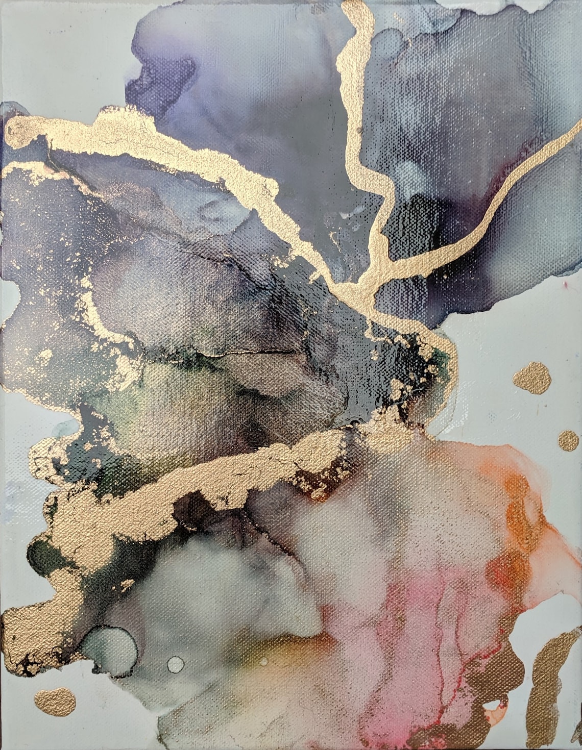 Alcohol Ink Abstract Art on Canvas | Etsy