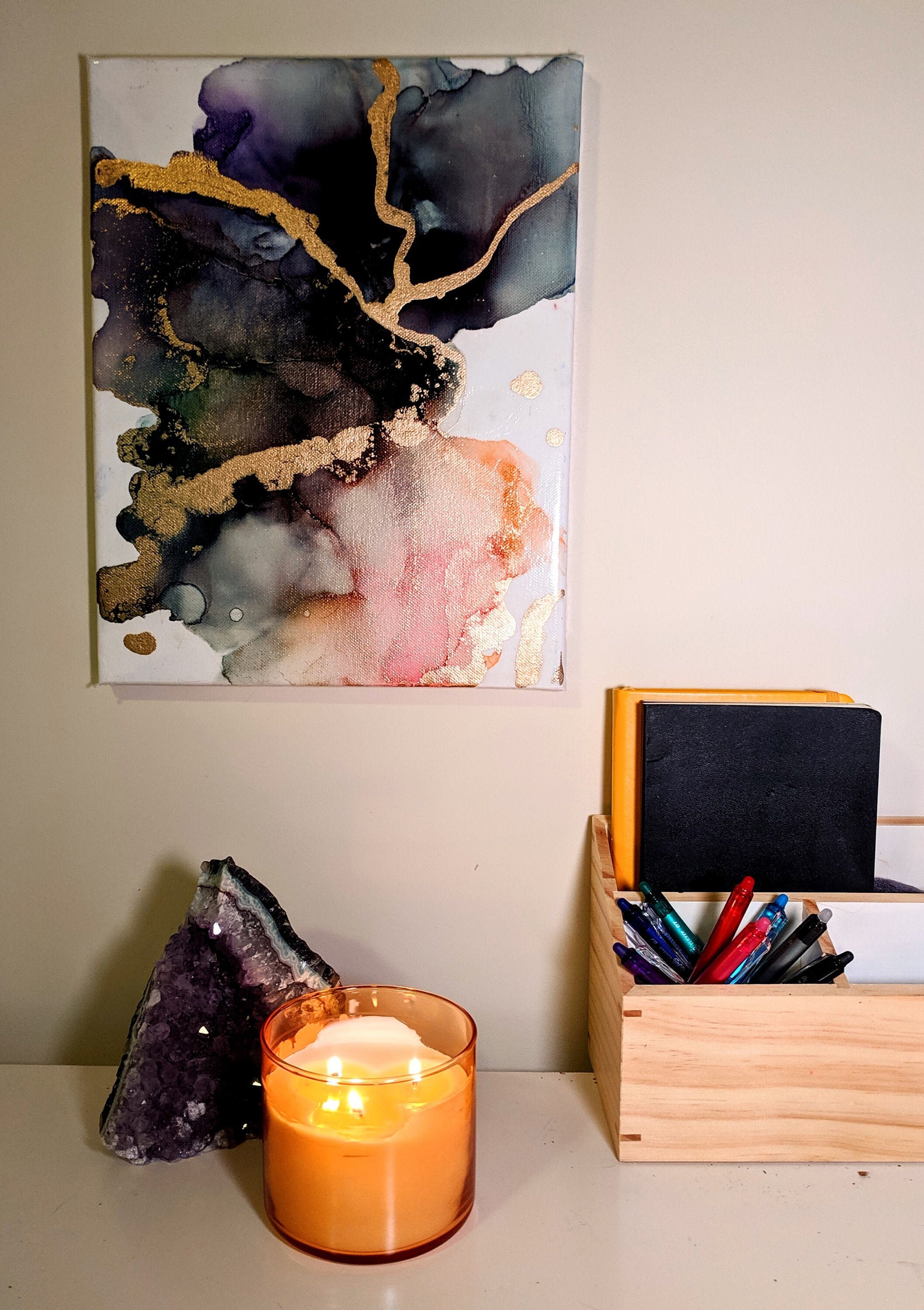 Alcohol Ink Abstract Art on Canvas | Etsy