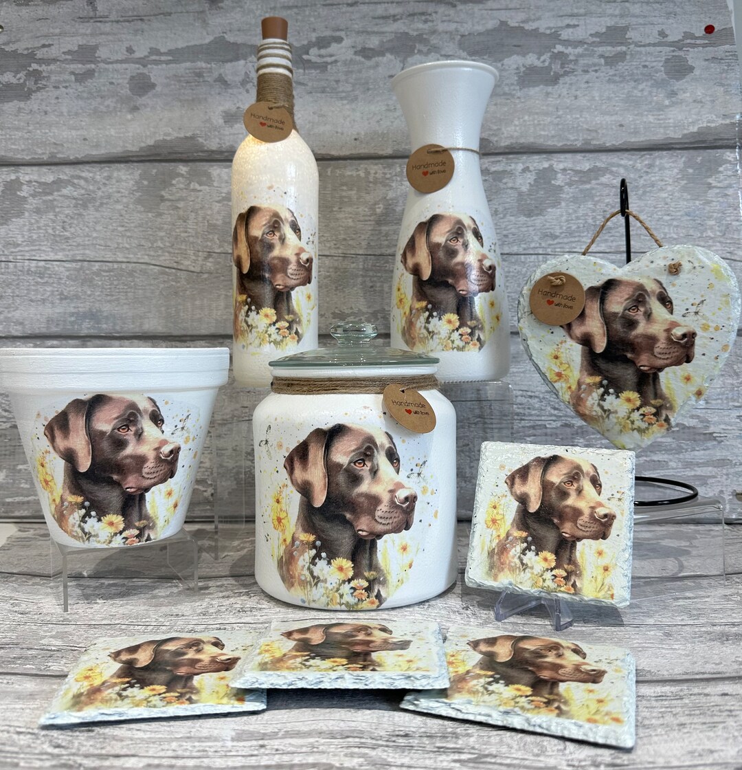 Chocolate Labrador Gifts, Labrador Vase, Labrador Plant Pot Pot ...