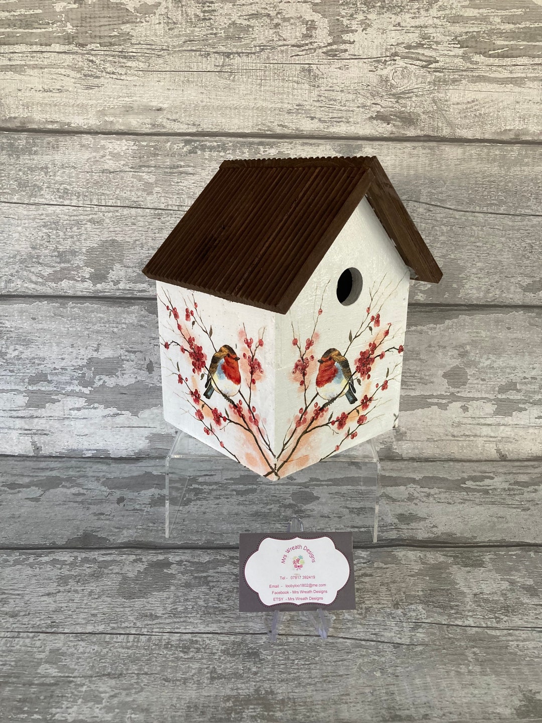 Robin Bird Box, Nesting Box, Garden Gifts, Birds - Etsy