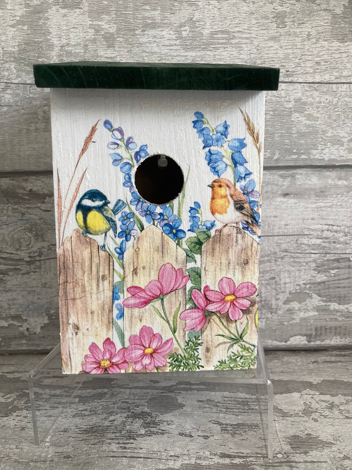 Robin Bird Box Nesting Box Decoupaged Garden Gifts Xmas - Etsy UK