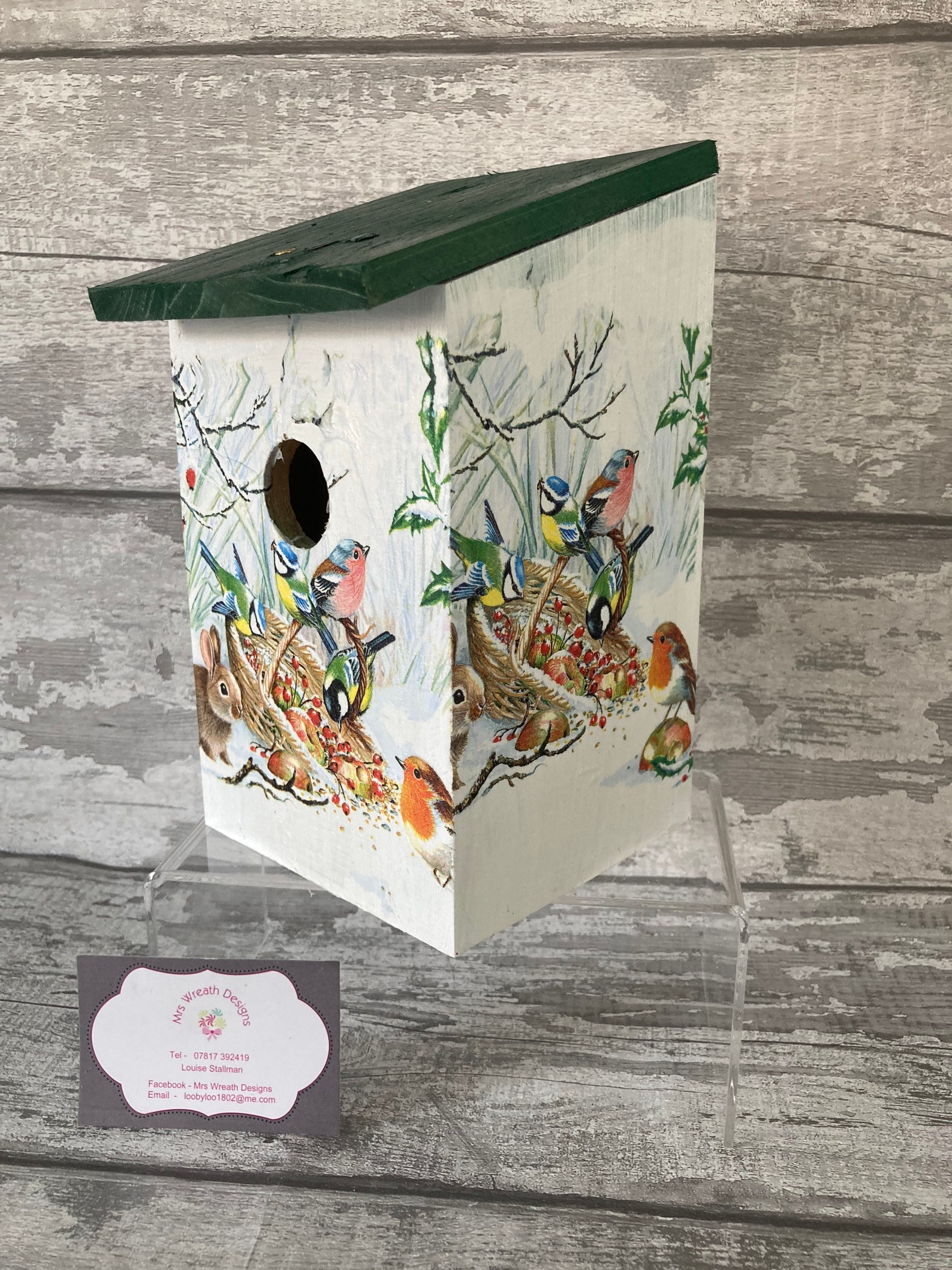 Robin Bird Box Nesting Box Decoupaged Garden Gifts Xmas | Etsy UK