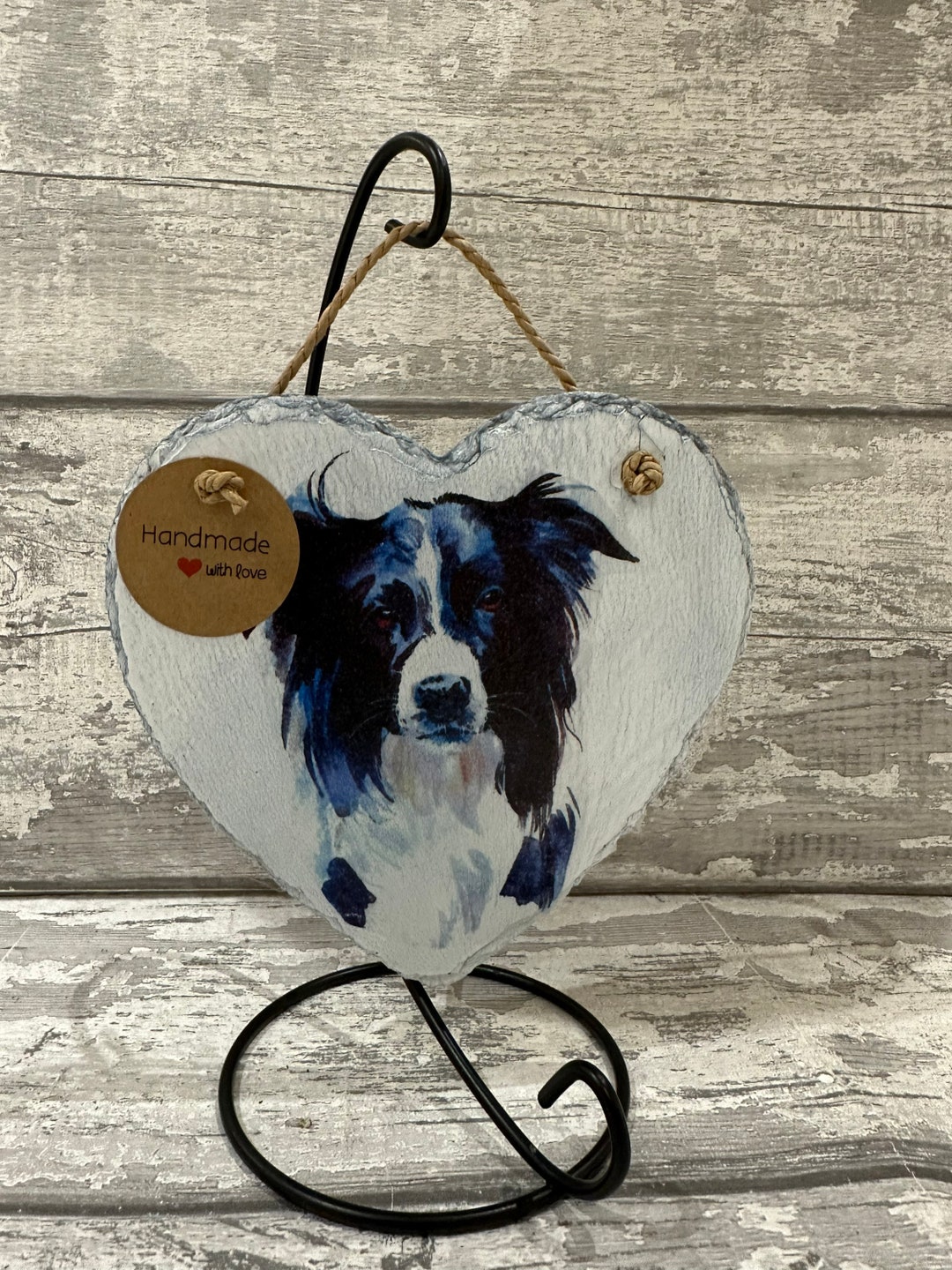 Border Collie, Collie Slate Heart - Etsy