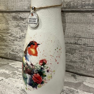 Robin Vase, With Charm - Decouoage, Vase, Gifts, Xmas Gifts, Robins ...