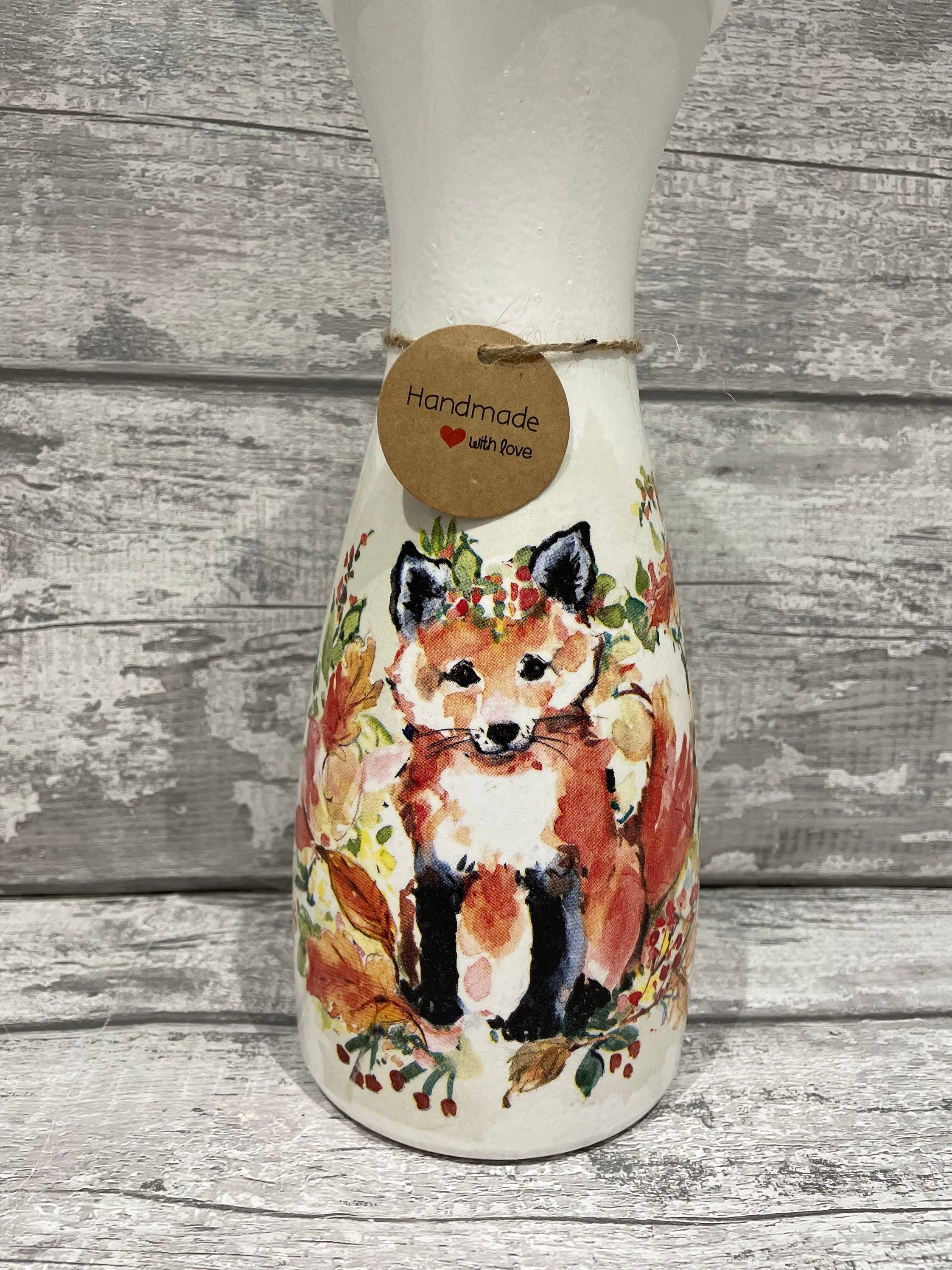 Fox Vase and Light up Bottle Set Gifts Fox Gifts Autumn - Etsy UK