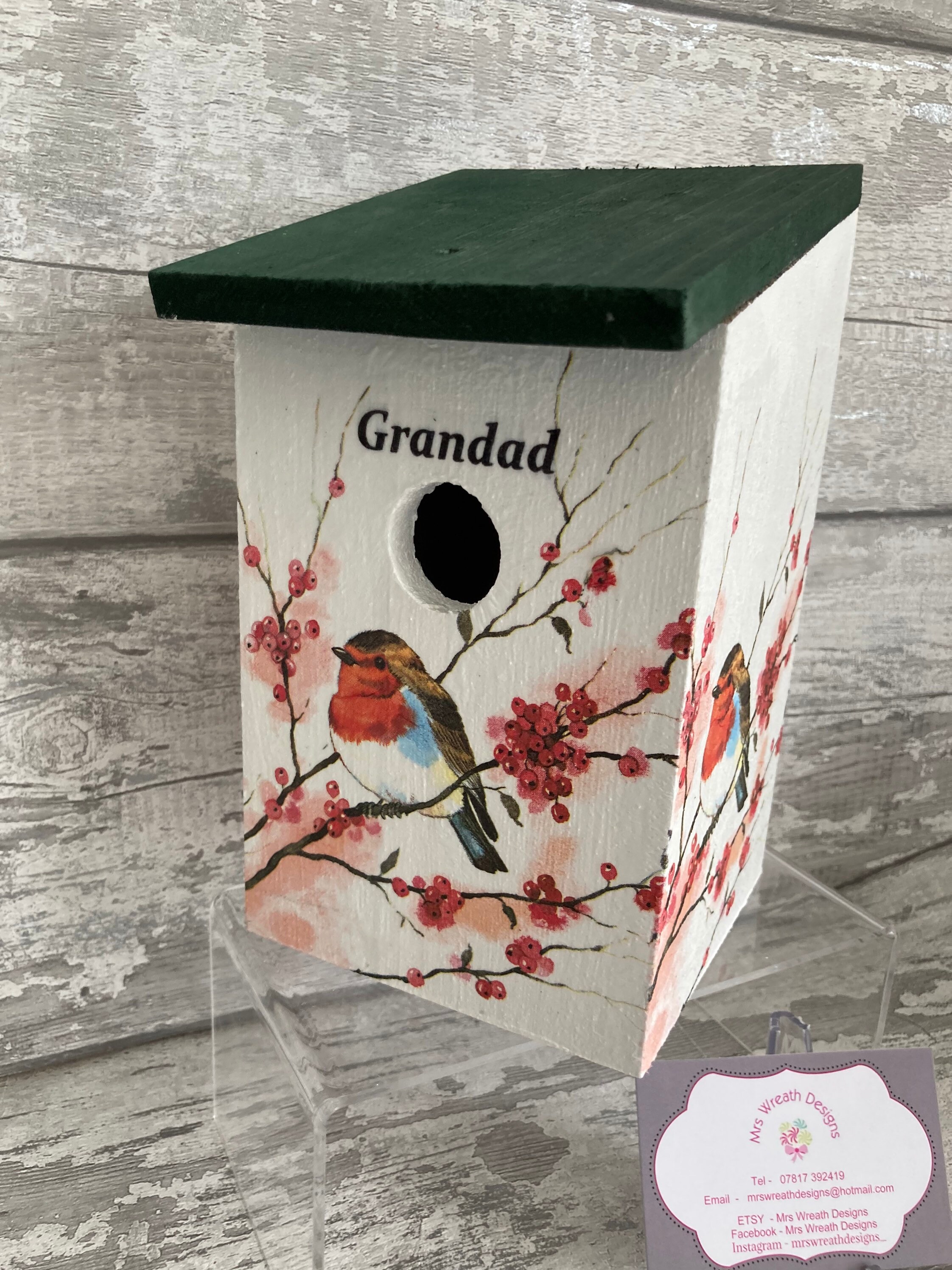 Fathers Day Gift Grandad Bird House Nesting Box - Etsy