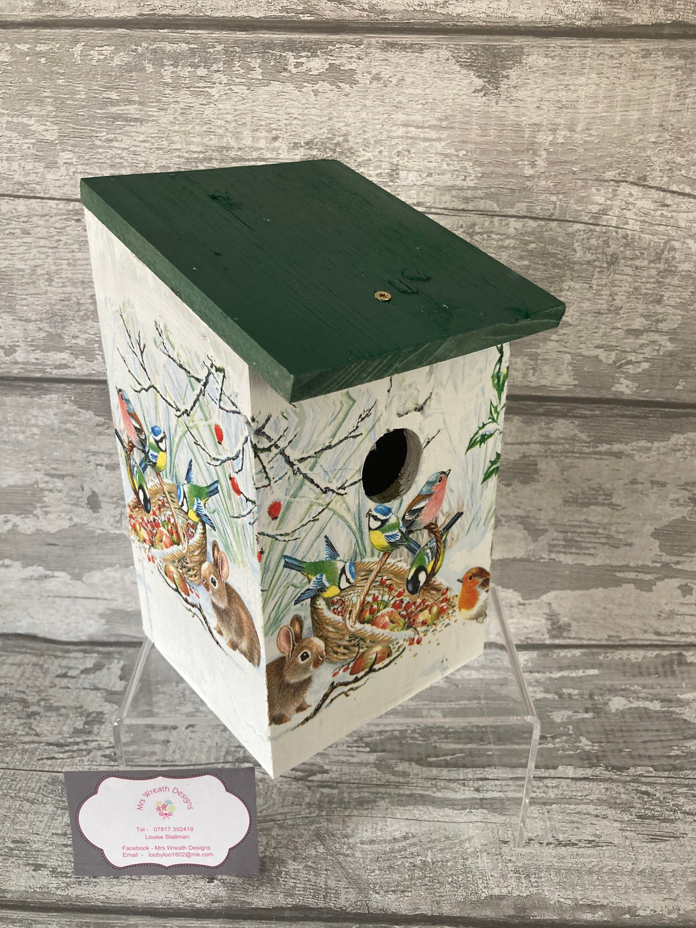 Robin Bird Box Nesting Box Decoupaged Garden Gifts Xmas | Etsy UK