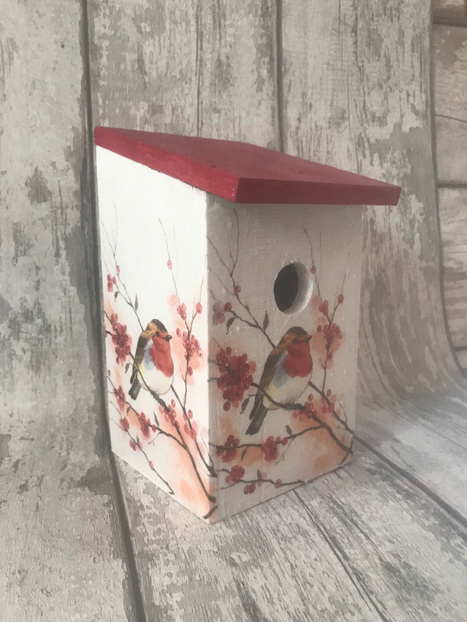 Bird Box Nesting Box Robin Box Decoupaged Garden Gifts - Etsy UK