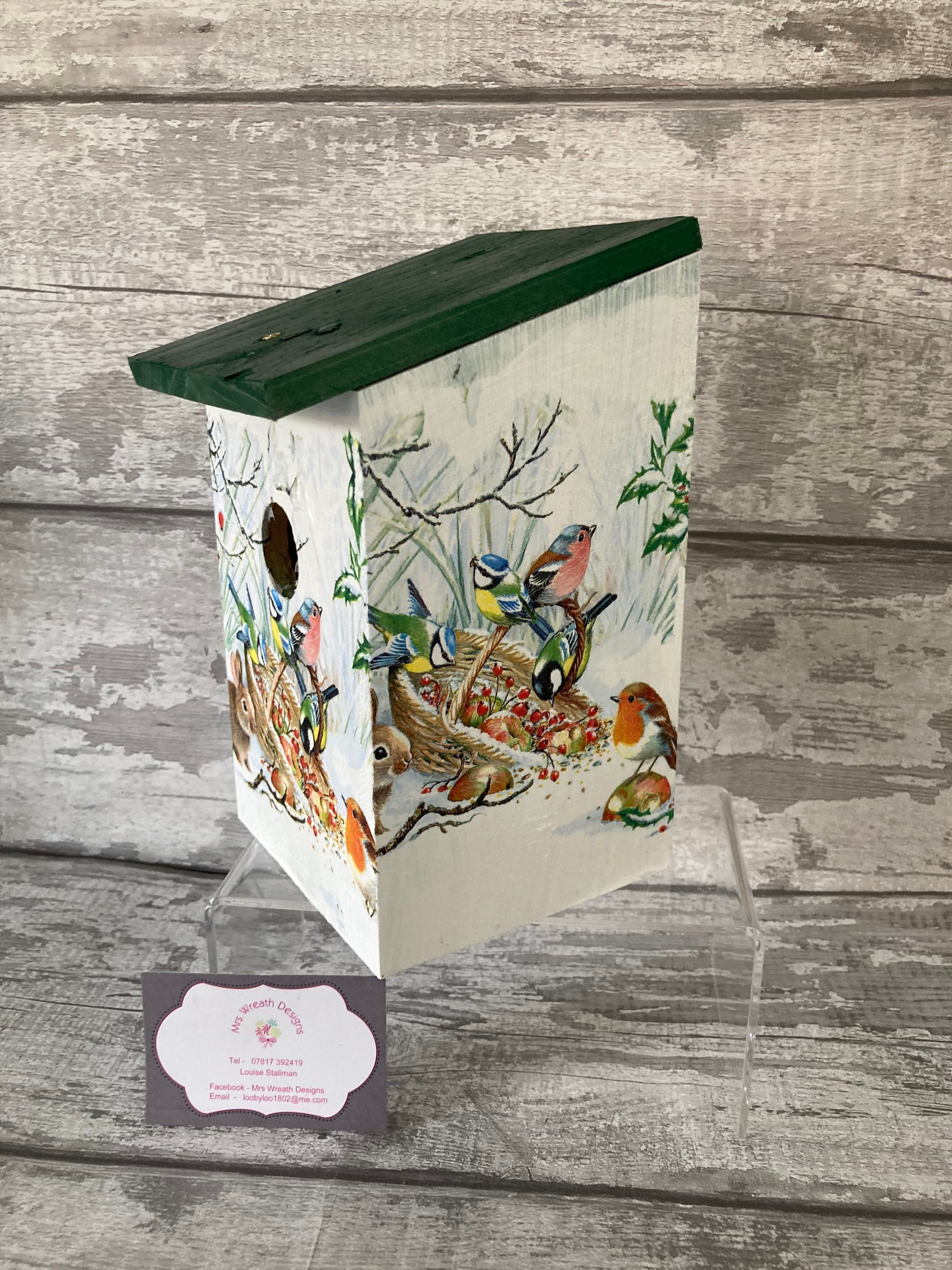 Robin Bird Box Nesting Box Decoupaged Garden Gifts Xmas | Etsy UK