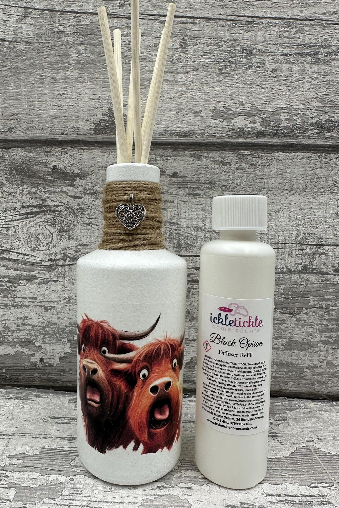 Highland Cow Reed Diffuser and Oil Set - Highland Cow Gift Set ...