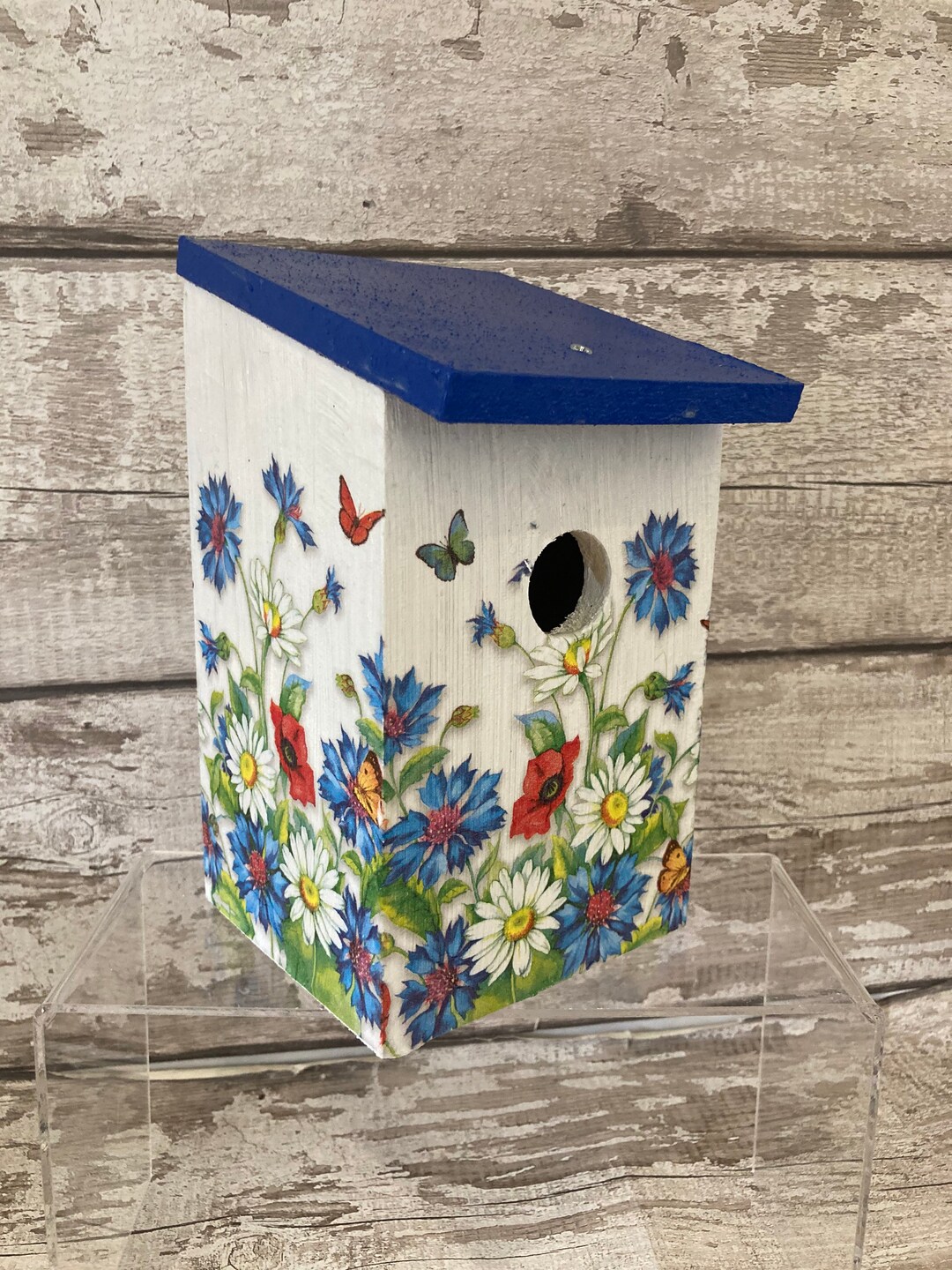 Bird Box, Nesting Box, Garden Gifts, Decoupaged - Etsy