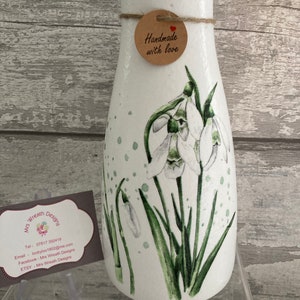 Snowdrop Vase and Light up Bottle Set, Gifts, Mother’s Day Gifts , Xmas ...