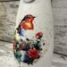 Robin Vase, With Charm - Decouoage, Vase, Gifts, Xmas Gifts, Robins ...