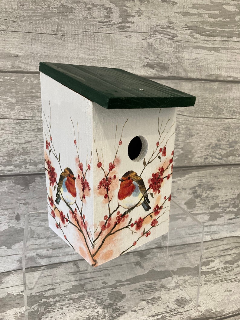 Bird Box Nesting Box Robin Box Decoupaged Garden Gifts - Etsy