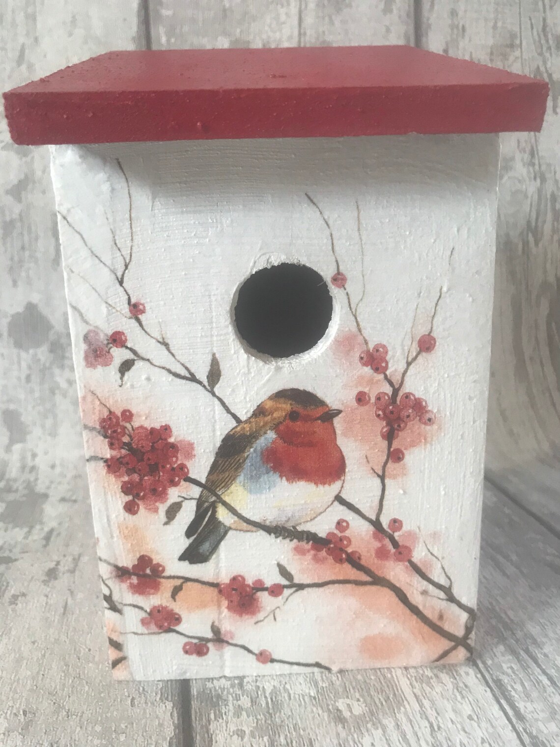 Bird Box Nesting Box Robin Box Decoupaged Garden Gifts - Etsy