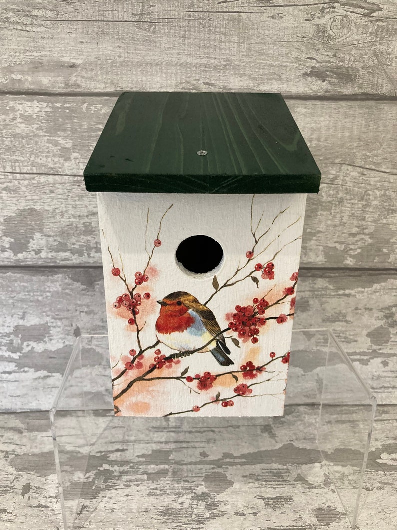 Bird Box Nesting Box Robin Box Decoupaged Garden Gifts - Etsy